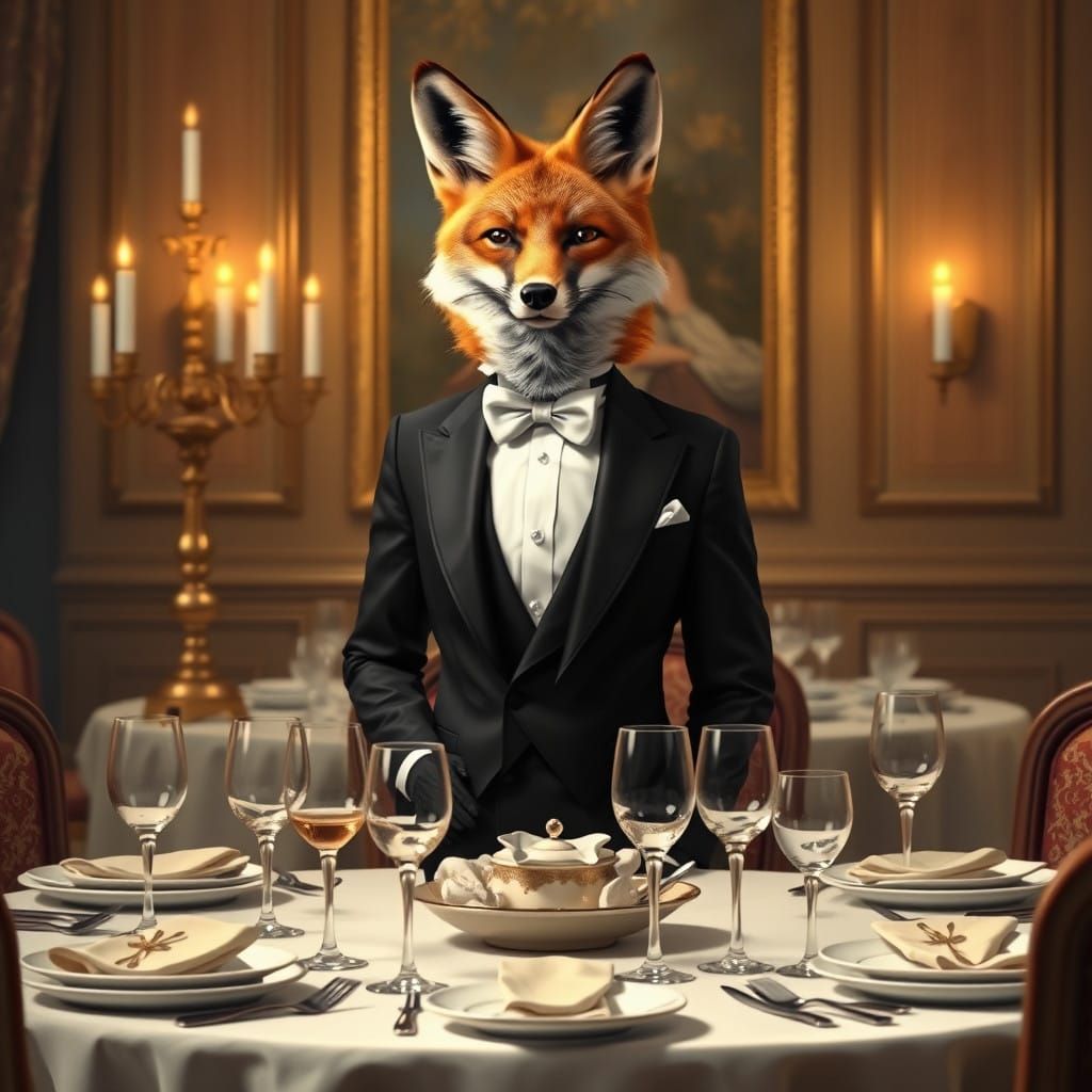 Timeless fox - Refined Fox in Formal Attire