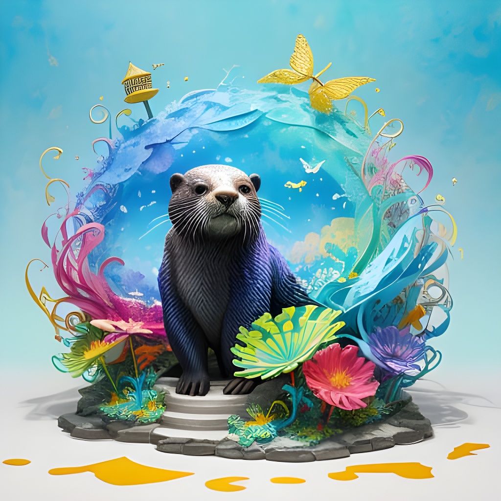 Papercraft Otter - Papercraft Otter