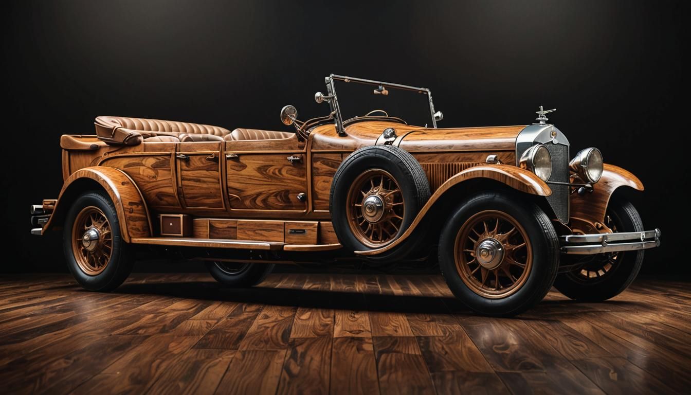 Teak Oldtimer Convertible - AI Generated Artwork - NightCafe Creator