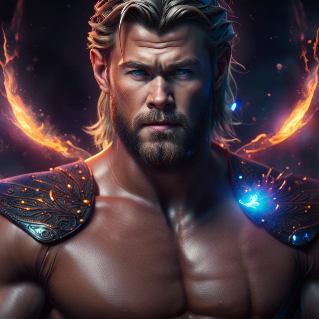 Thor Cosmic Awareness - AI Generated Artwork - NightCafe Creator
