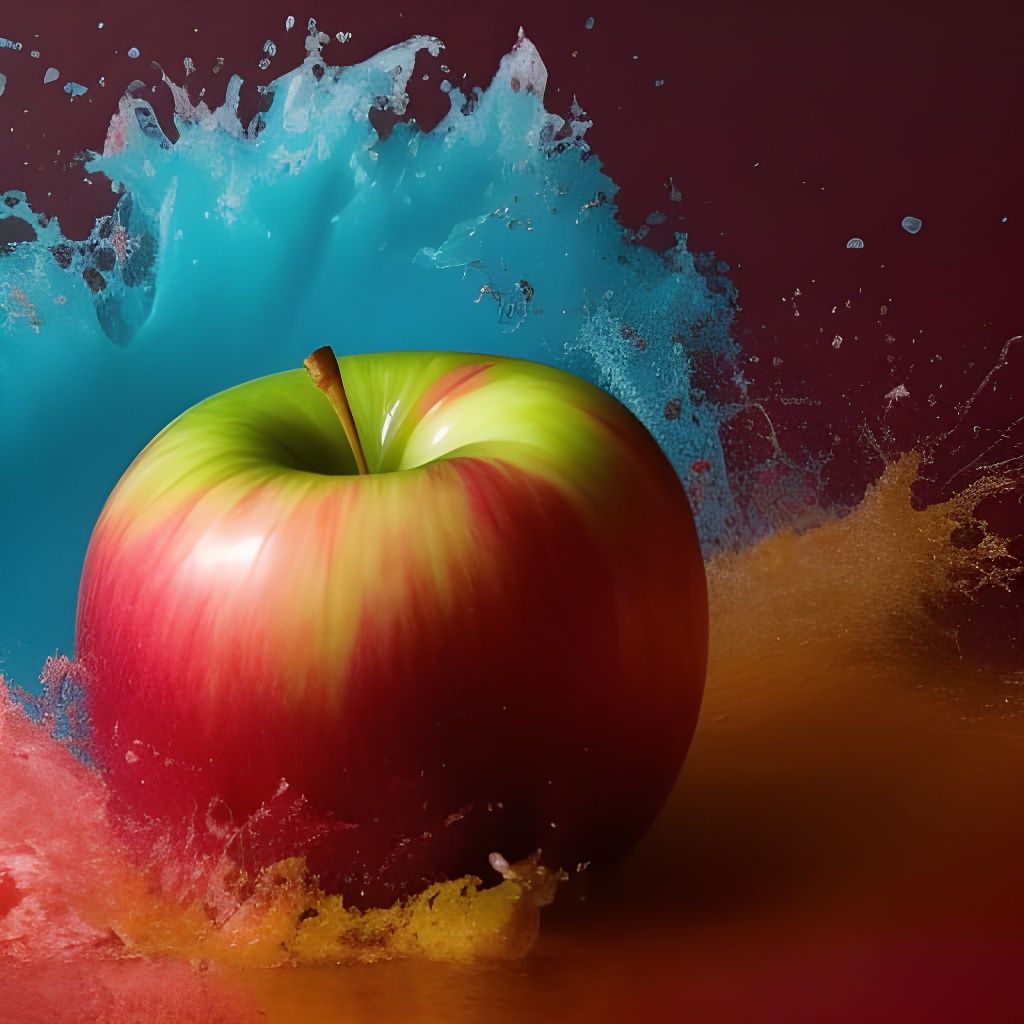 Apple multicolour splash - AI Generated Artwork - NightCafe Creator