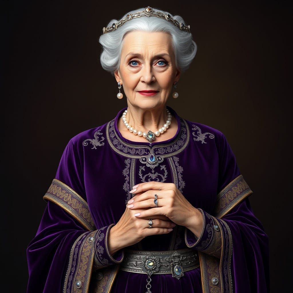 Elegant Imperial Matron in Imperial Court Attire - AI Art