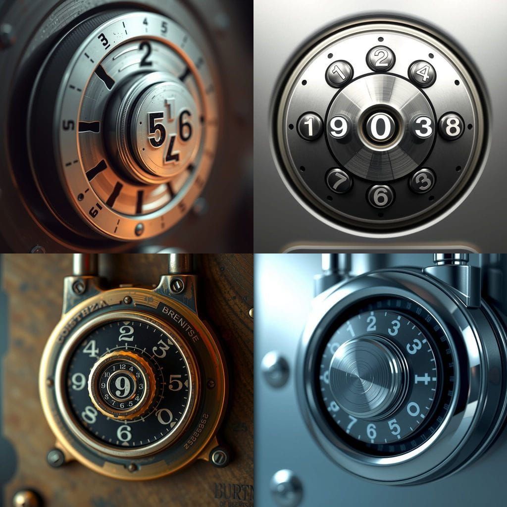 Pin lock... - A Classic Pin Combination Lock with Clear Num...