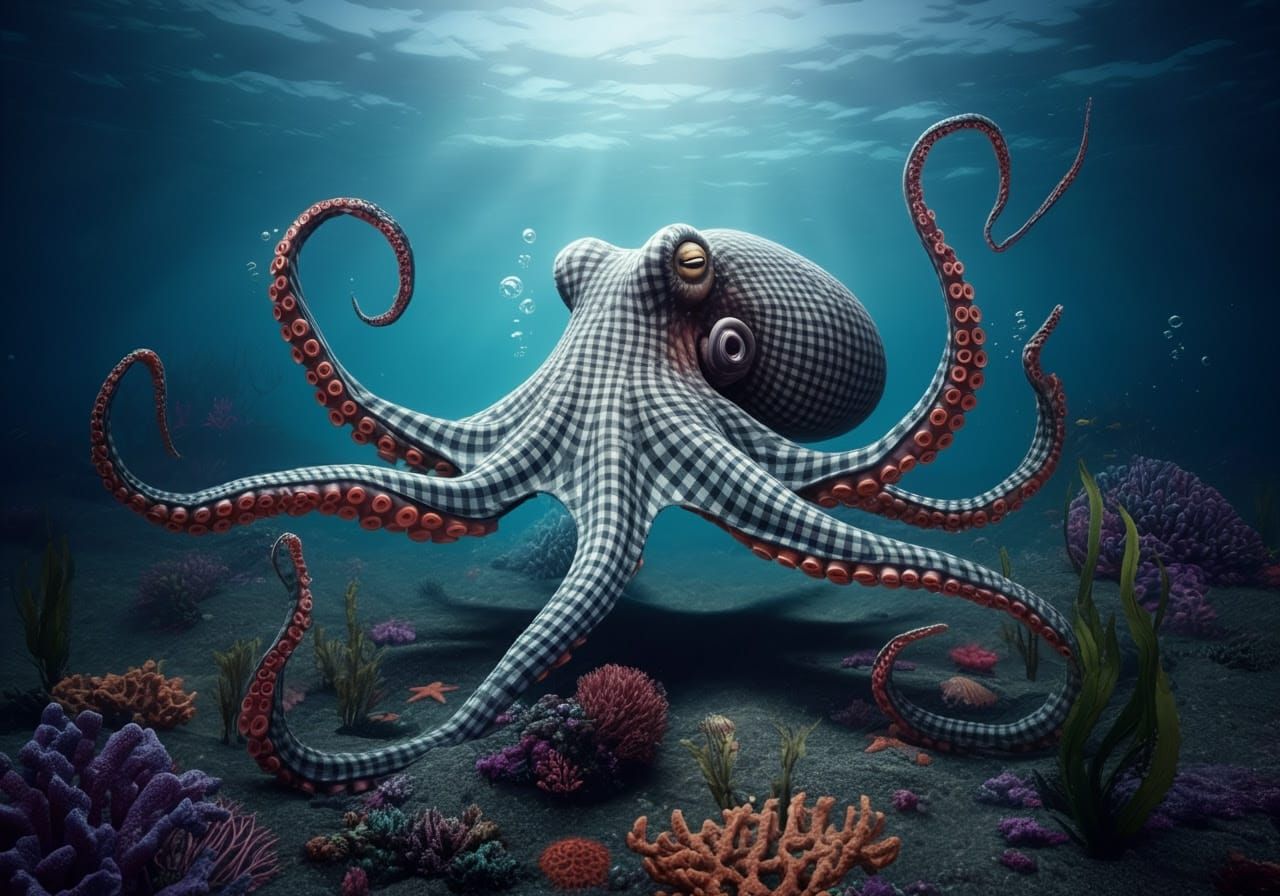 Gingham octopus- Daily challenge #895 - NightCafe