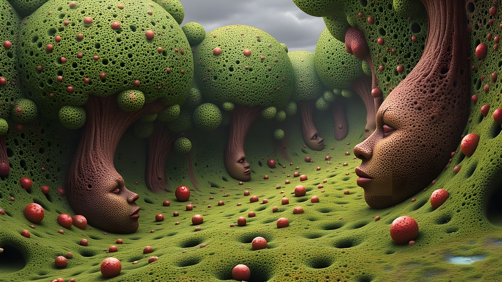 Surreal apple orchard - Surreal apple orchard