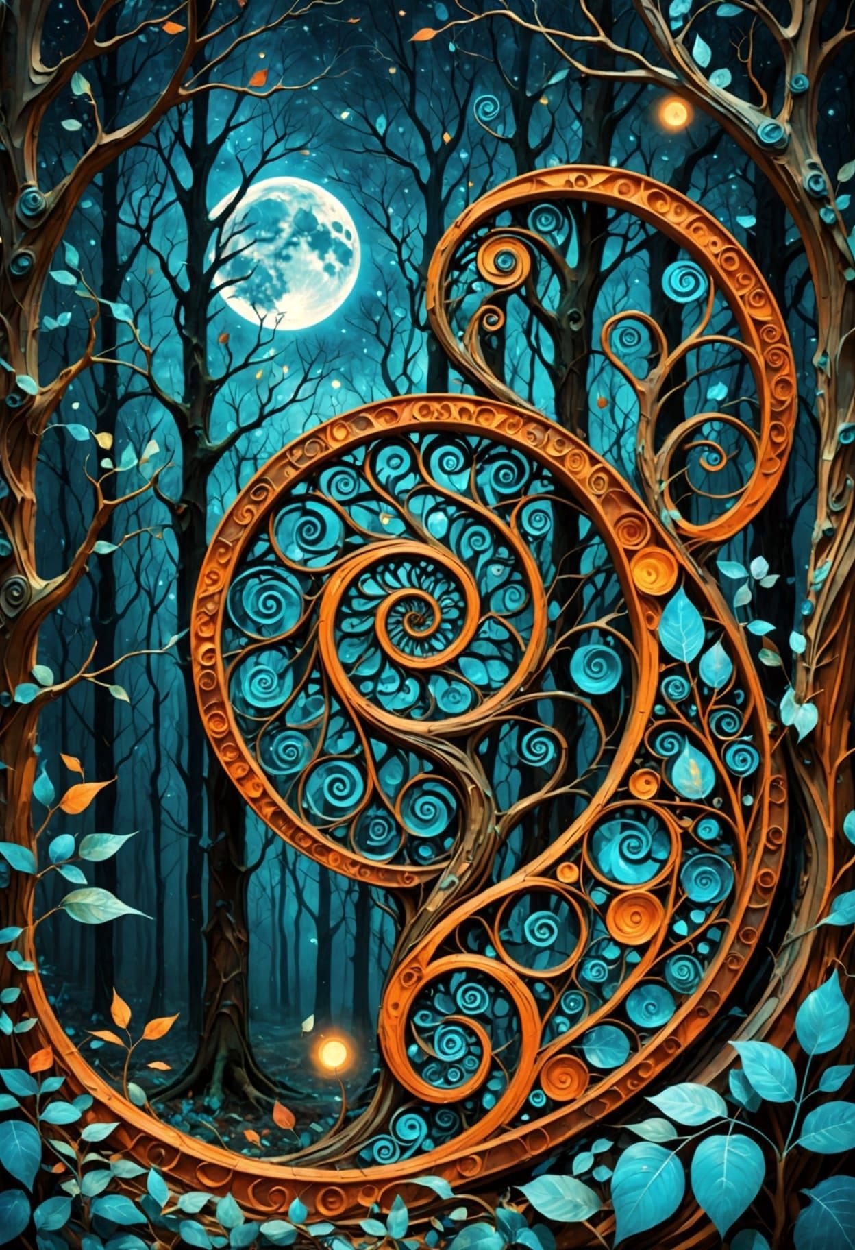 Fibonacci sequence in a magical forest