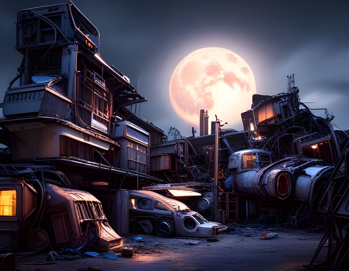 JUNKYARD MOON - AI Generated Artwork - NightCafe Creator
