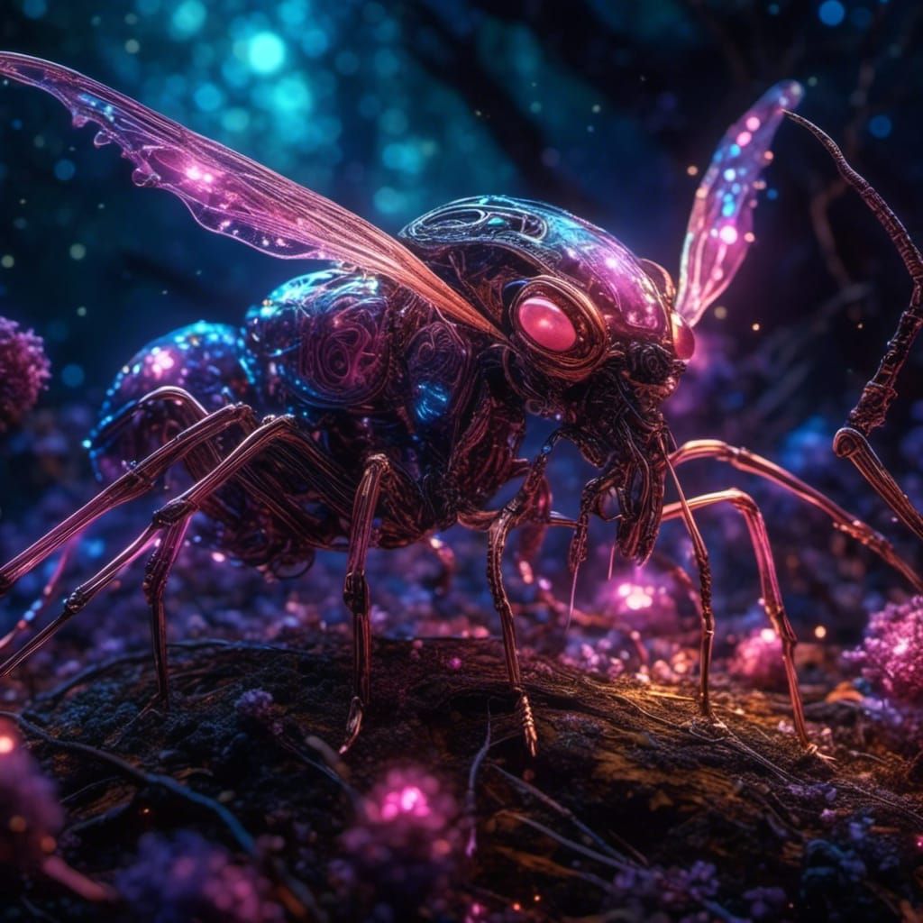 Alien insect - AI Generated Artwork - NightCafe Creator