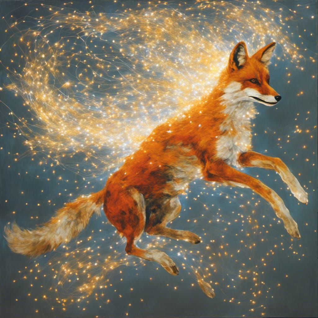 The quick brown fox jumped over the lazy dog, via FibreOpLightPaint - AI Generated Artwork ...