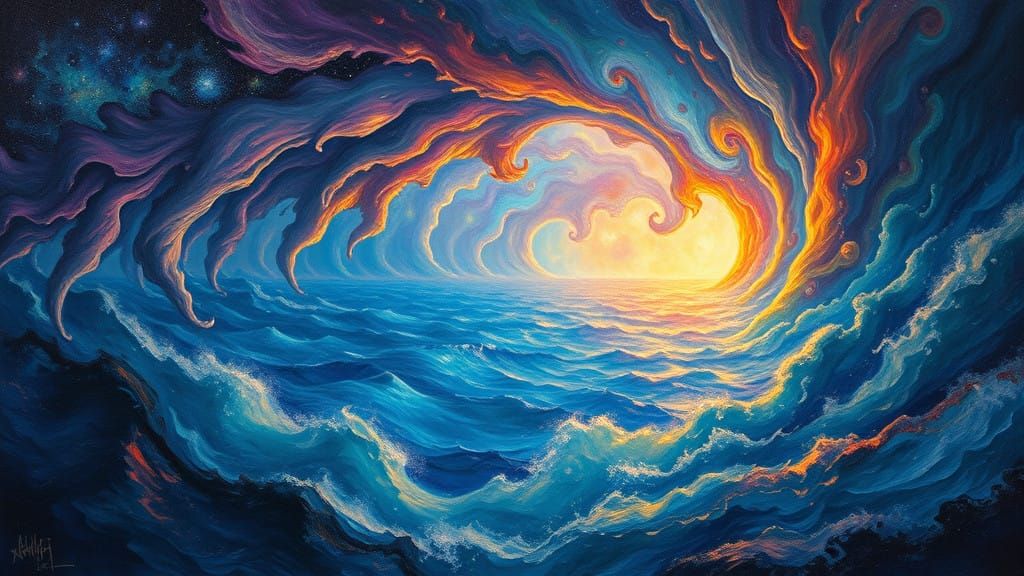 Ethereal Vortex Born from Cosmic Dreams - AI Art