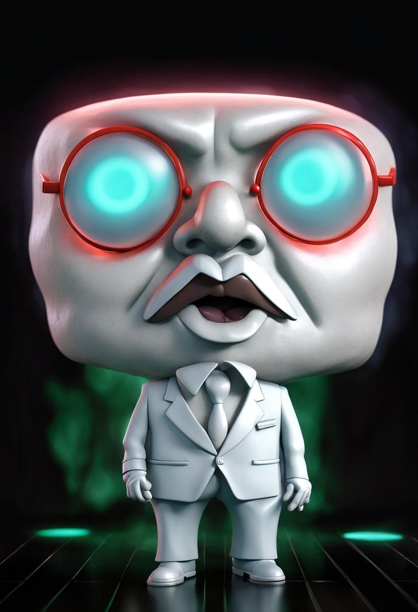 "Hyperreal Mr Potato Chip Head Meta Face Character", "Highly Detailed ...