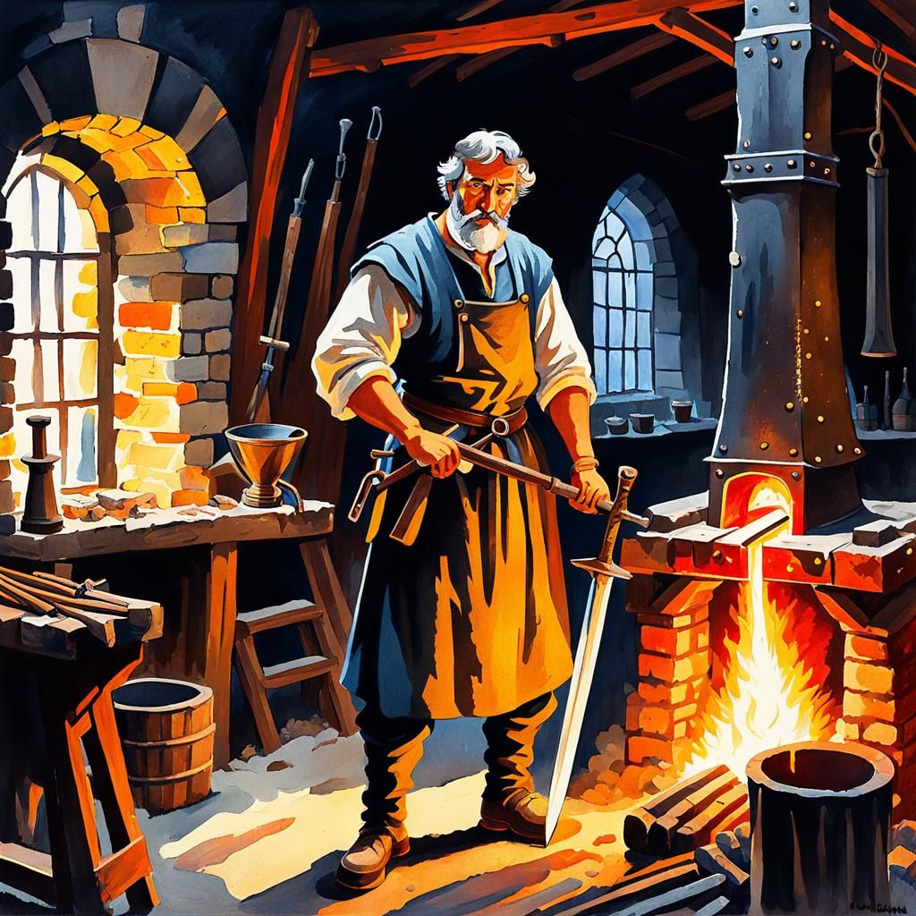 Portrait of a blacksmith - AI Generated Artwork - NightCafe Creator