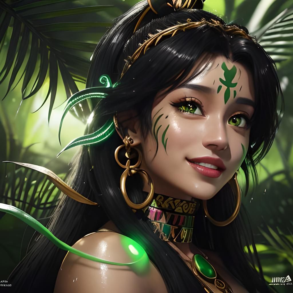 Jungle Girl - AI Generated Artwork - NightCafe Creator