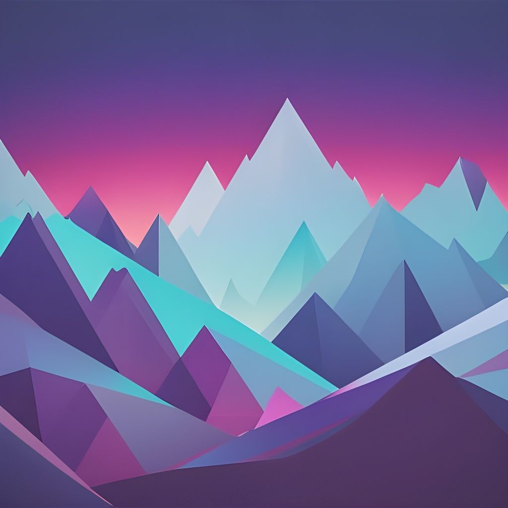 Polygon Landscape - AI Generated Artwork - NightCafe Creator