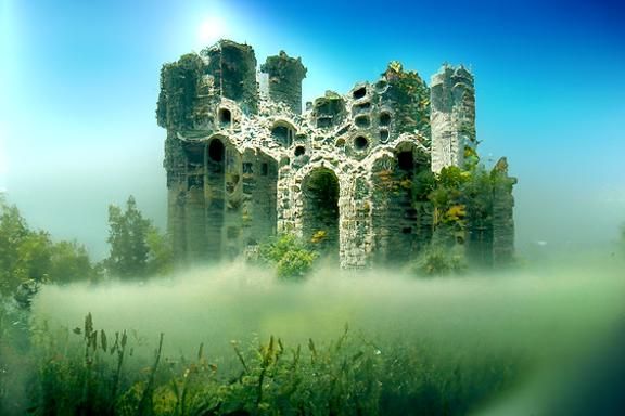 Ethereal Ruins of a Medieval Castle - AI Generated Artwork - NightCafe ...