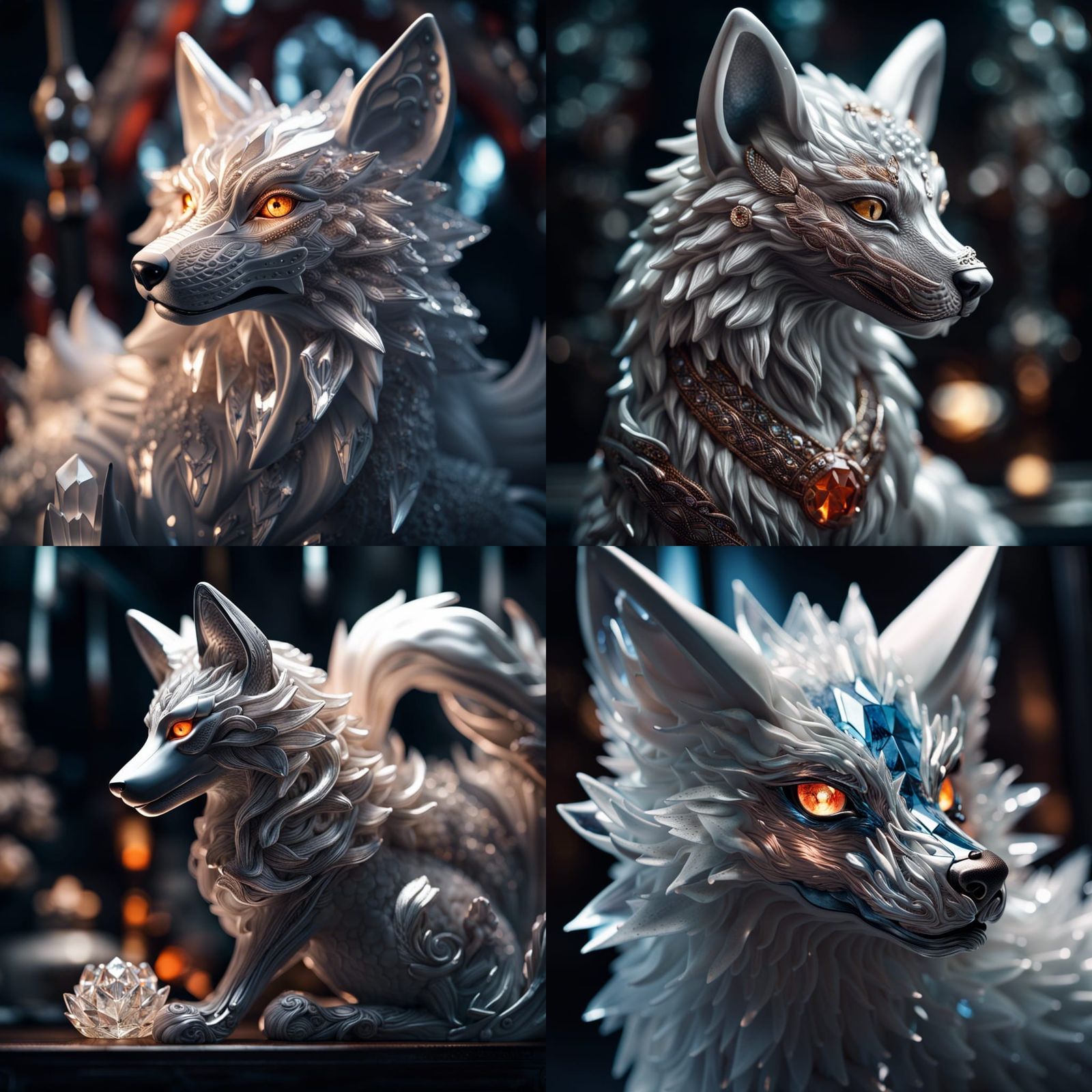 Crystal Kitsune - AI Generated Artwork - NightCafe Creator