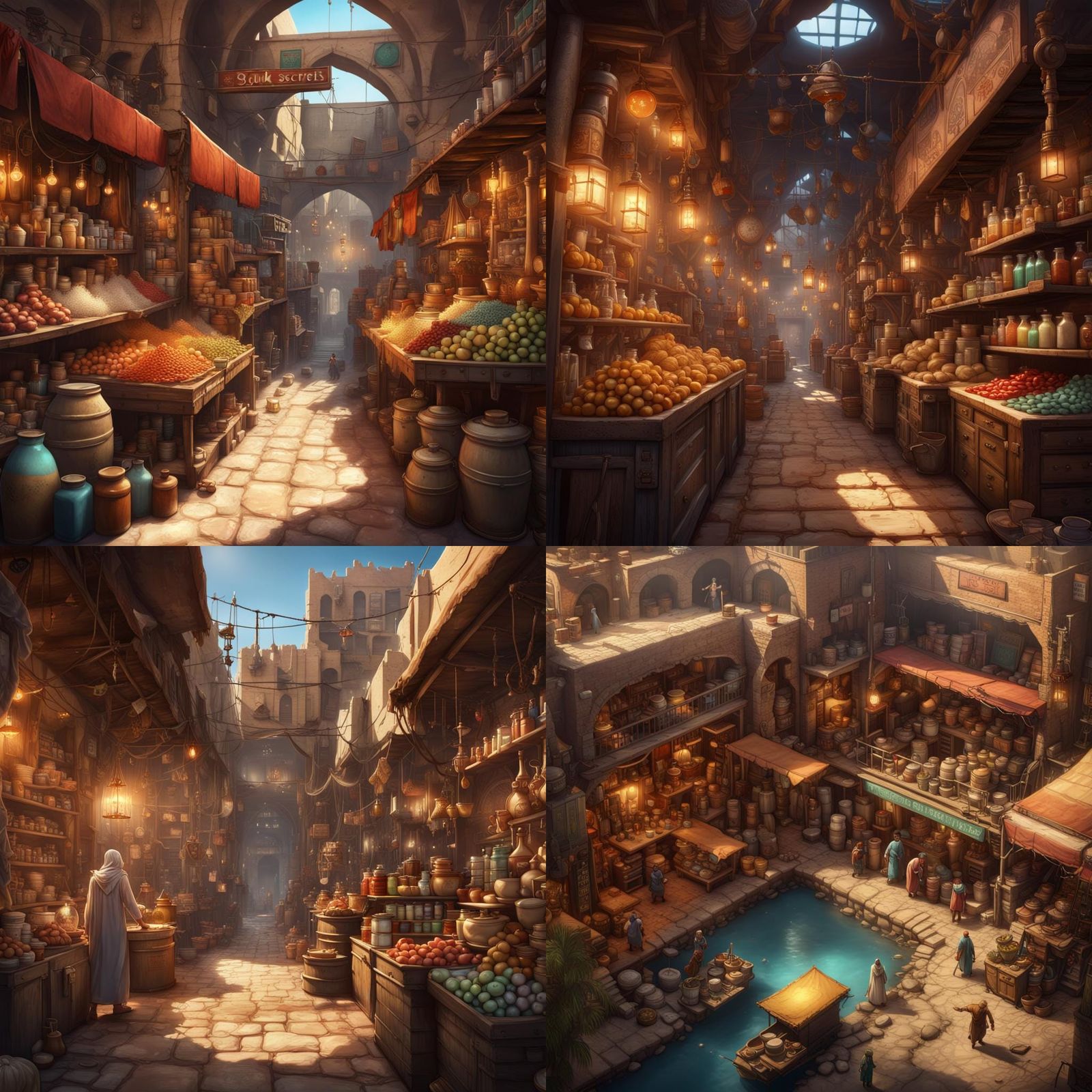 Souk secrets game 2d map in Baghdad. the game is about a chemist in the market curing ill people ...