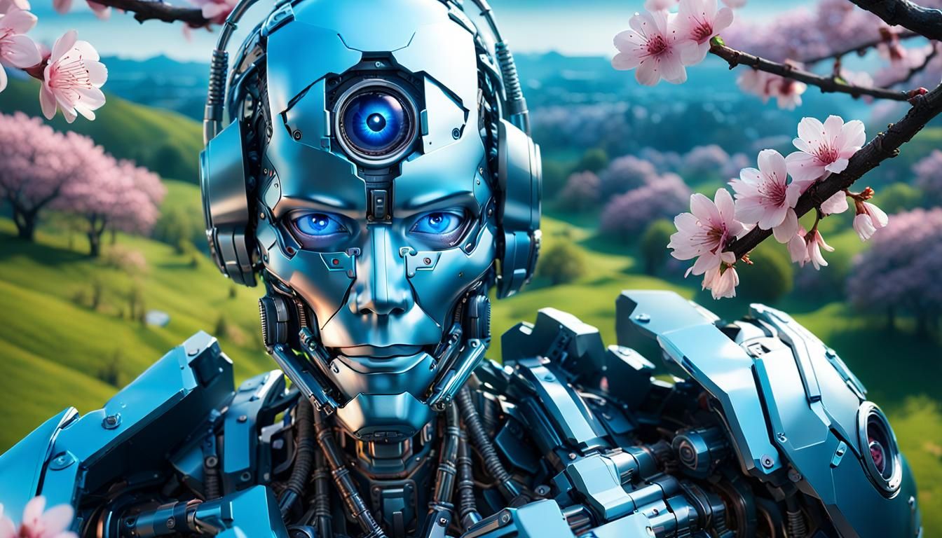 Cyborg Spring - AI Generated Artwork - NightCafe Creator