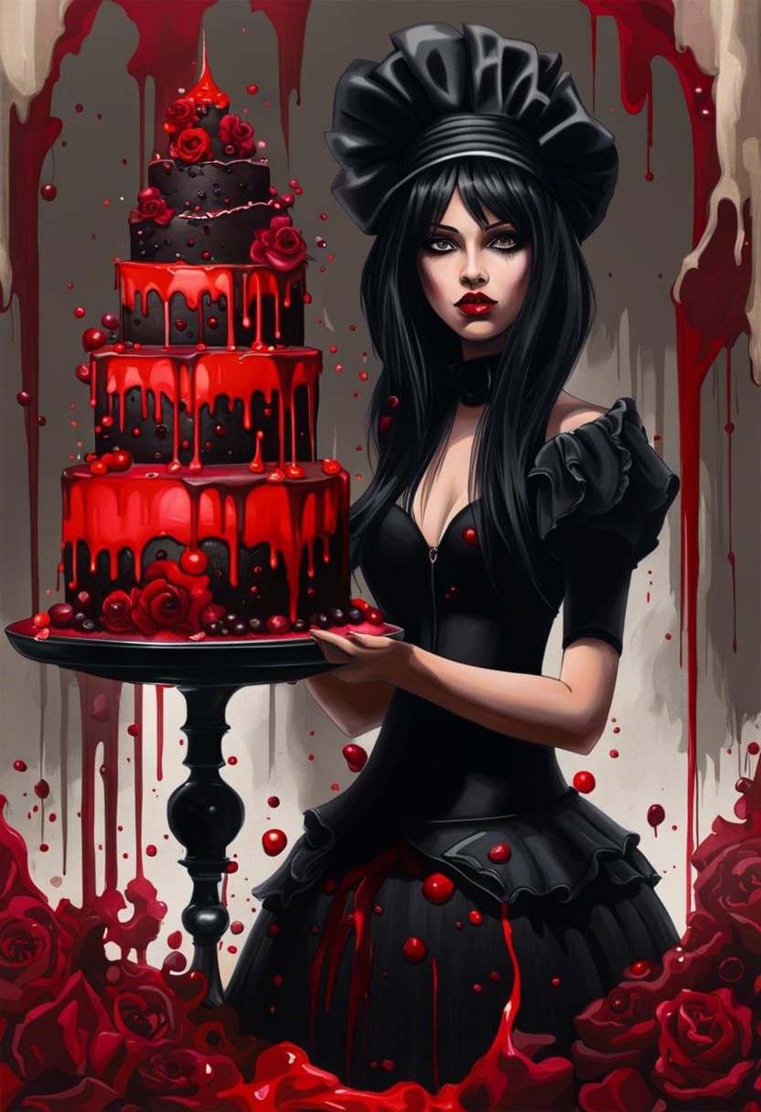 Goth Pastry Chef - AI Generated Artwork - NightCafe Creator