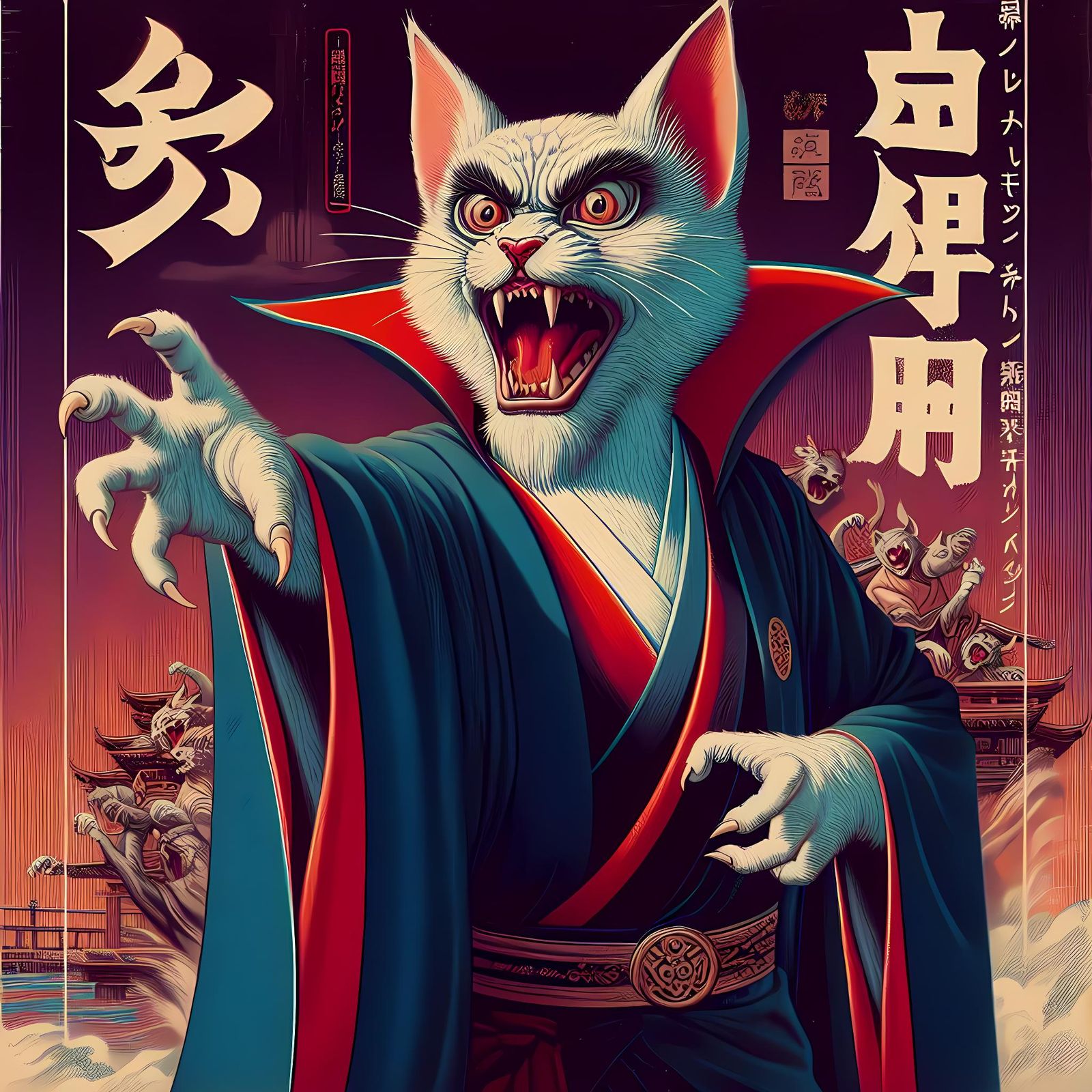 Attack Of The Vampire Cats! 🦇🩸😼🉐 v3 - AI Generated Artwork - NightCafe ...