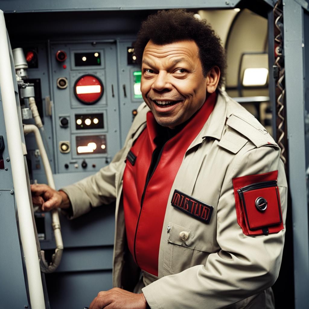 Dave Lister on board Red Dwarf about to cause more chaos... - AI ...