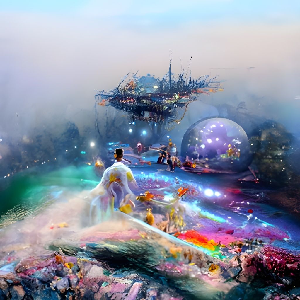 Space Beach - AI Generated Artwork - NightCafe Creator