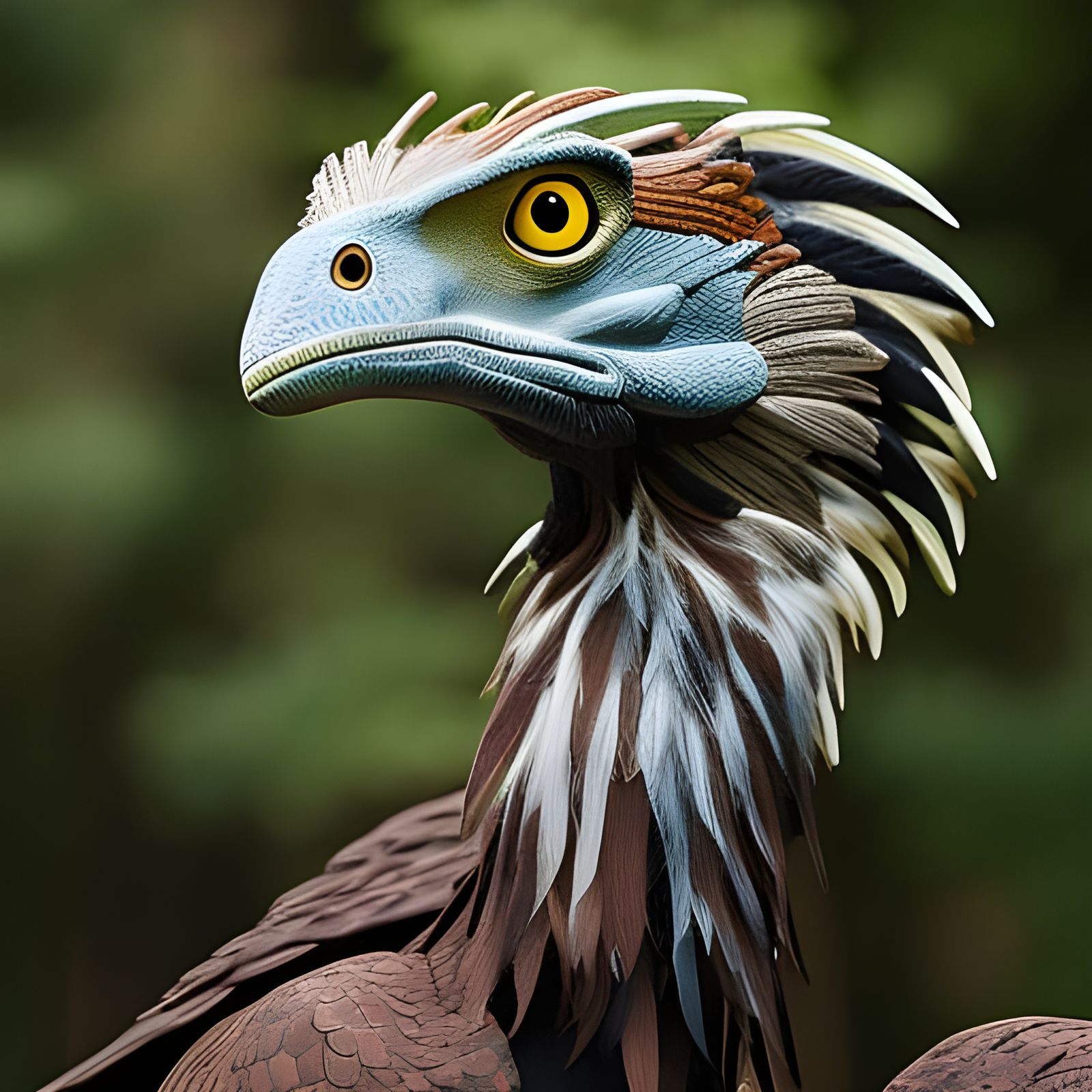 Feathered Velociraptor - AI Generated Artwork - NightCafe Creator