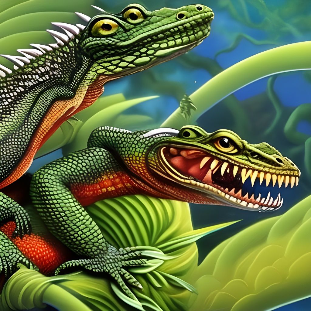 Angry Lizard Team - AI Generated Artwork - NightCafe Creator