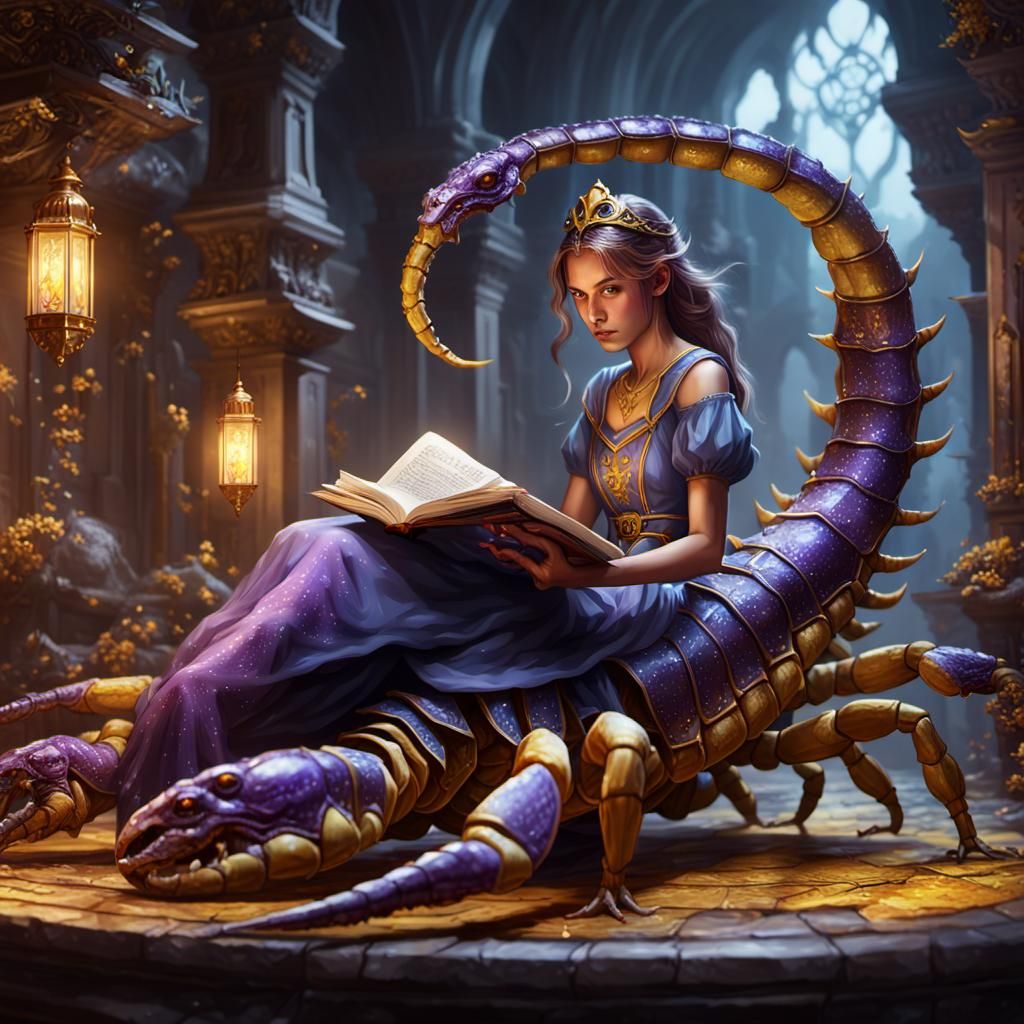 Princess & Scorpion. - AI Generated Artwork - NightCafe Creator