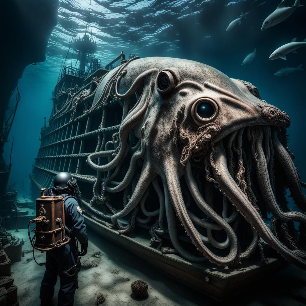 Victorian deep sea diver - AI Generated Artwork - NightCafe Creator