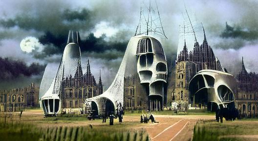 Gothic Sci-Fi Architecture - AI Generated Artwork - NightCafe Creator