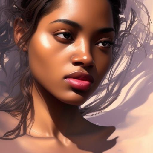 Brown skin Girl - AI Generated Artwork - NightCafe Creator