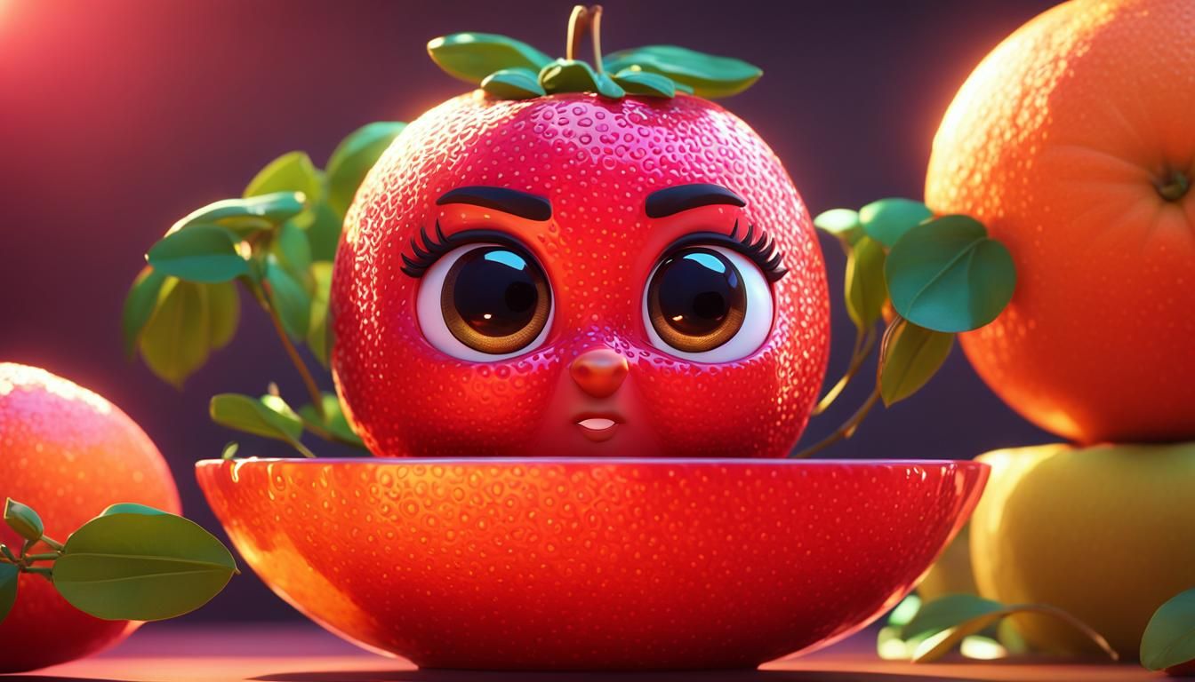 Chibi Ruby Grapefruit - Ruby - AI Generated Artwork - NightCafe Creator