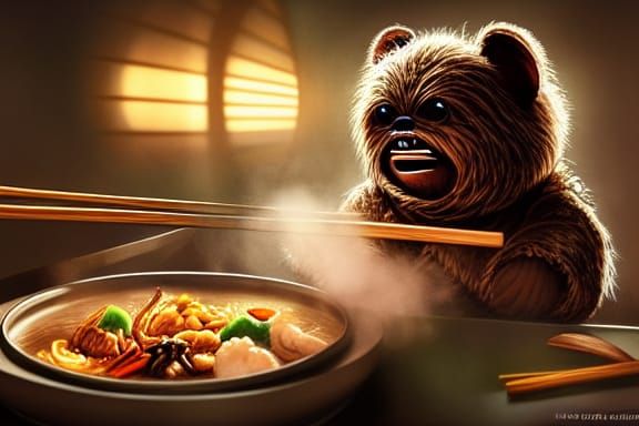 Ewok Wok - AI Generated Artwork - NightCafe Creator