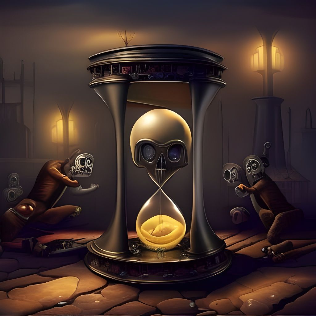Steampunk skull timer - AI Generated Artwork - NightCafe Creator