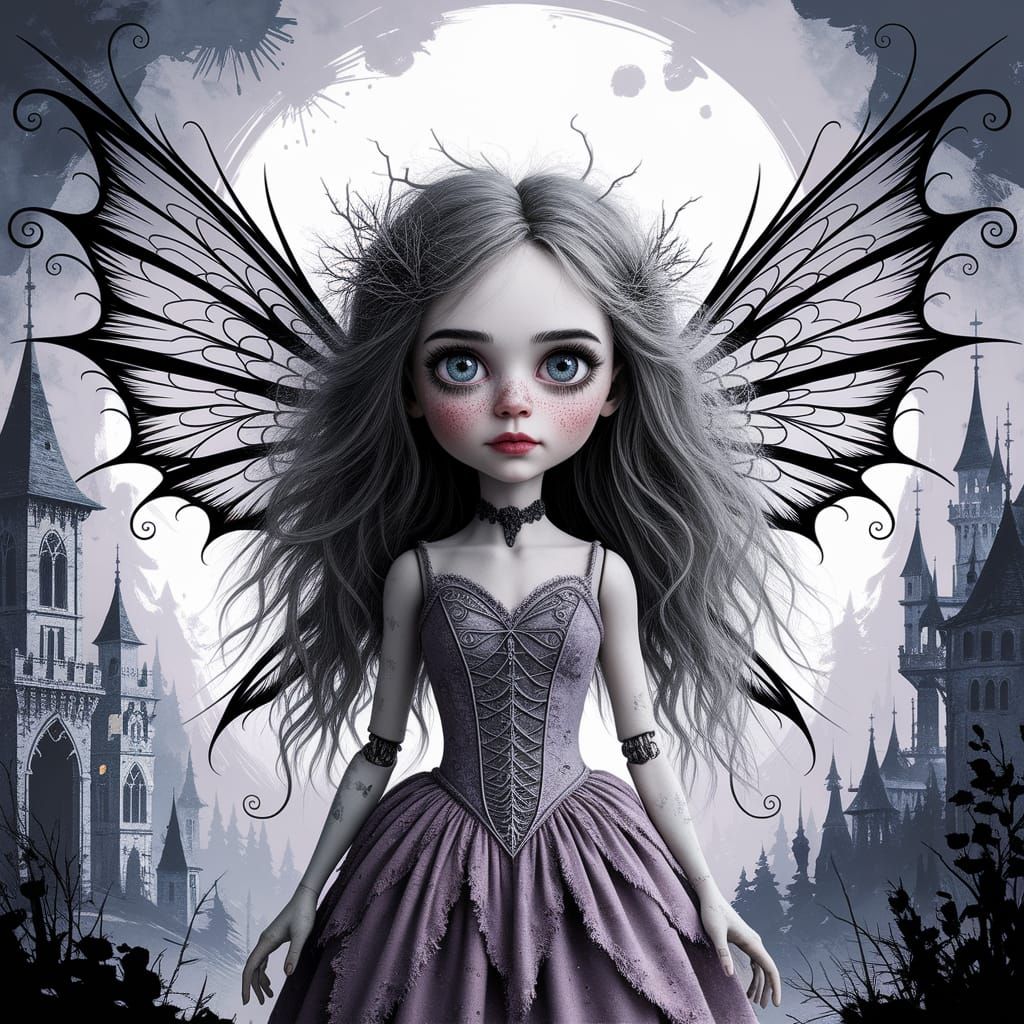 Gothic fairy, Wild Child, Creepy Doll,