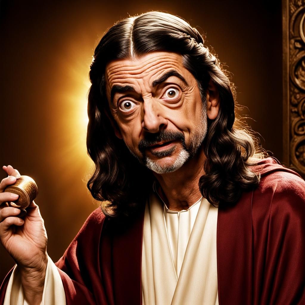 Mr. Bean as Jesus - AI Generated Artwork - NightCafe Creator