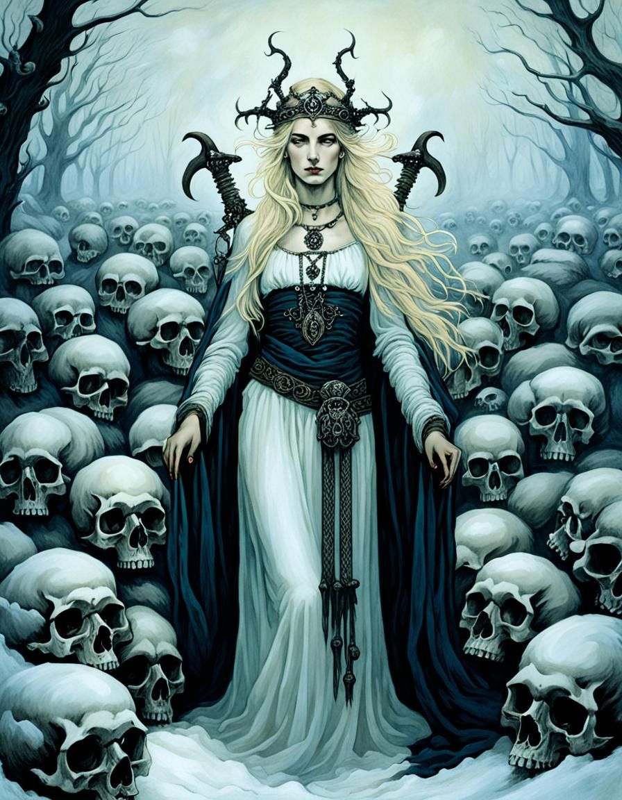 Hel: Goddess of the Underworld - AI Generated Artwork - NightCafe Creator