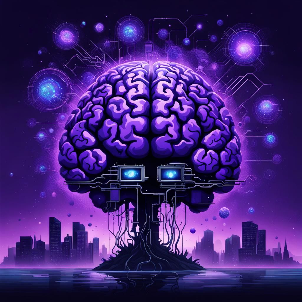 A purple brain - AI Generated Artwork - NightCafe Creator