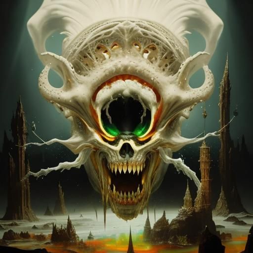 The ghost image resulting from the epic splatter art, alcohol ink ...