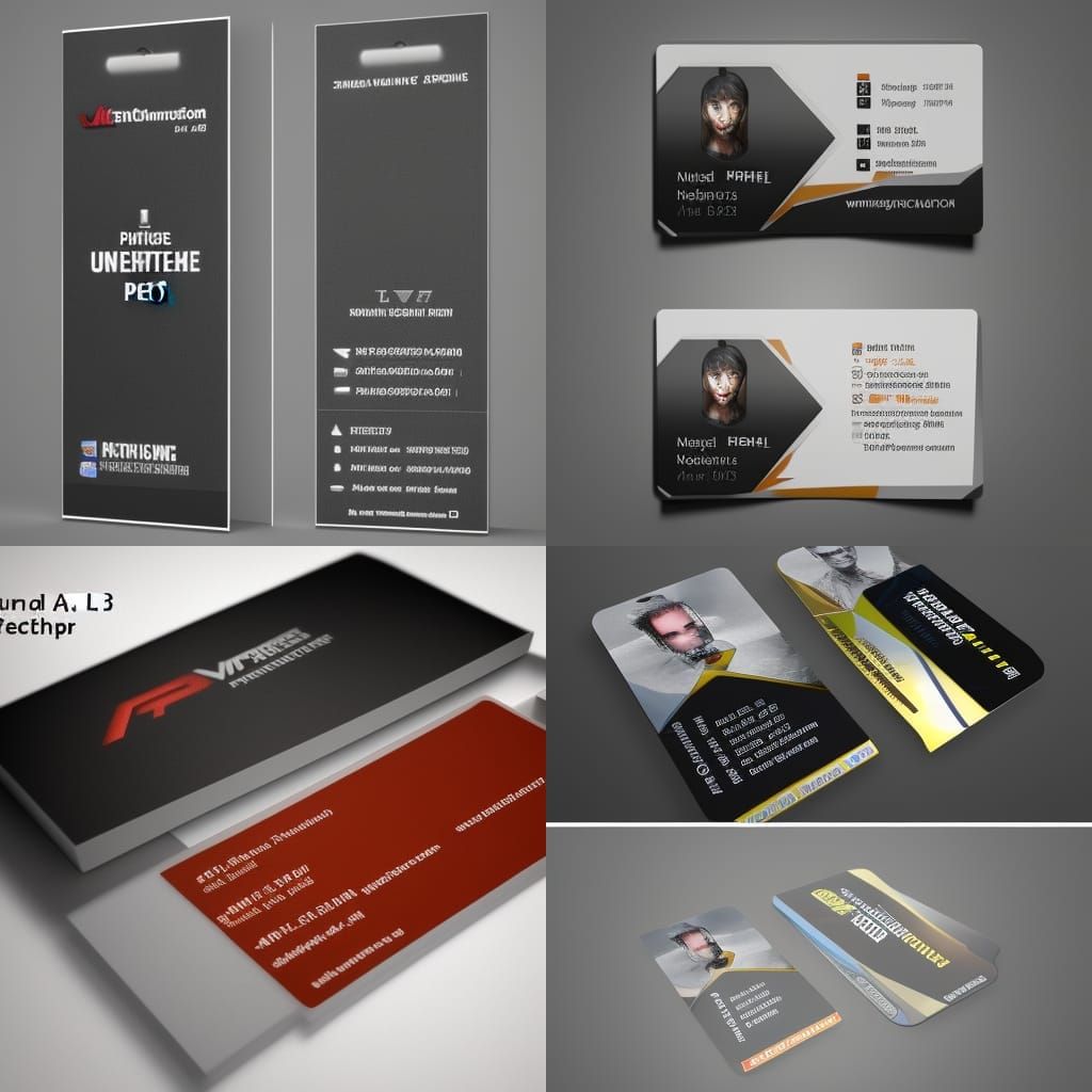 Professional Visiting Card - AI Generated Artwork - NightCafe Creator