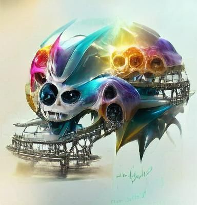 Starship Skull - AI Generated Artwork - NightCafe Creator