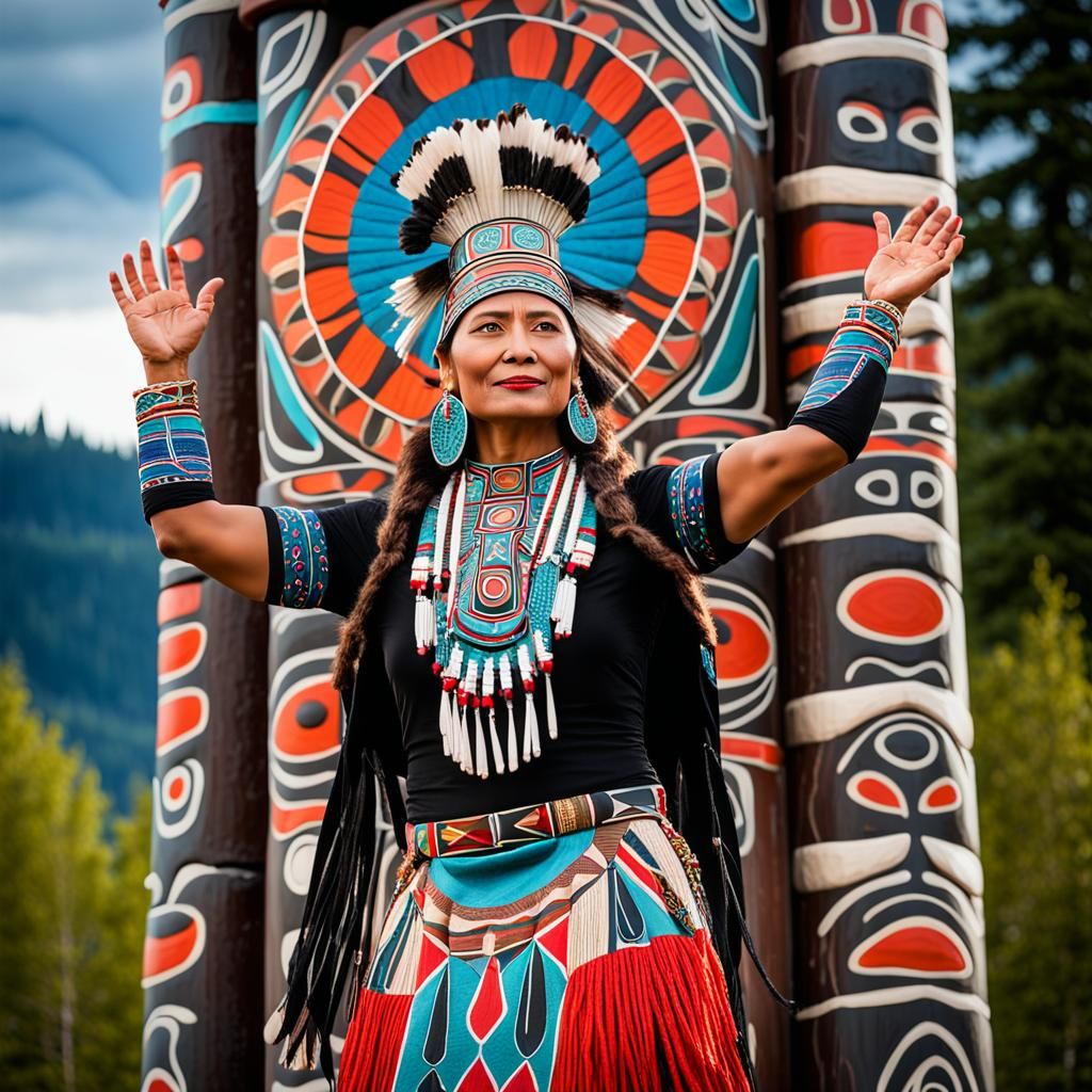 Beautiful Traditional Salish Woman from the Pacific Northwest! - AI ...