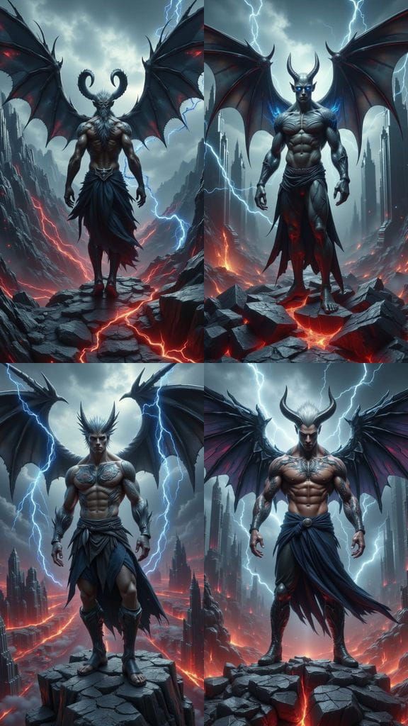 In a dark fantasy scene, face forw...