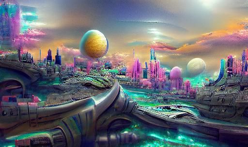 City on an Alien Planet - AI Generated Artwork - NightCafe Creator