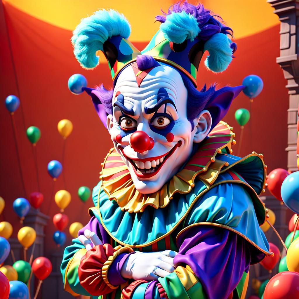 Creepy clown 02 - AI Generated Artwork - NightCafe Creator