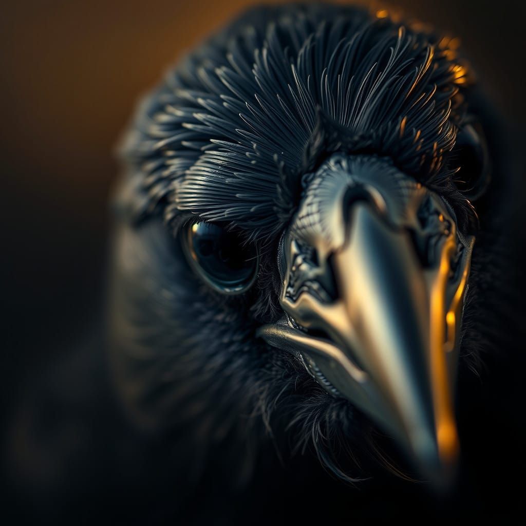 crow eye realistically close up - Realistic Crow Eye Close-...