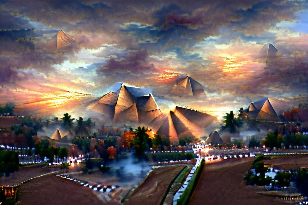 Egypt pyramids - AI Generated Artwork - NightCafe Creator