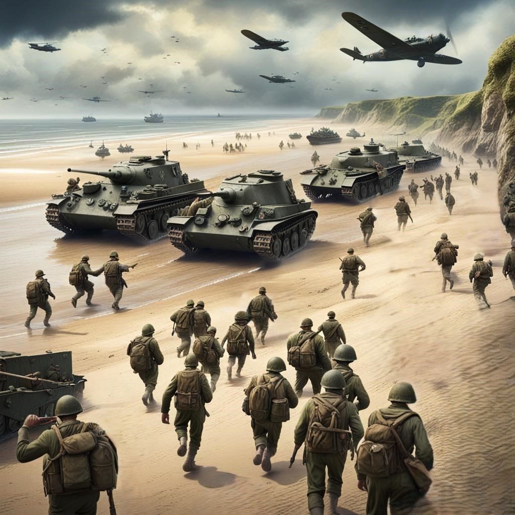 D- Day 80 1944-2024 - AI Generated Artwork - NightCafe Creator