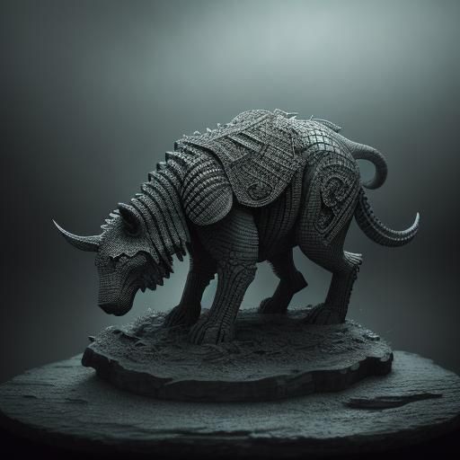 Horned armadillo - AI Generated Artwork - NightCafe Creator